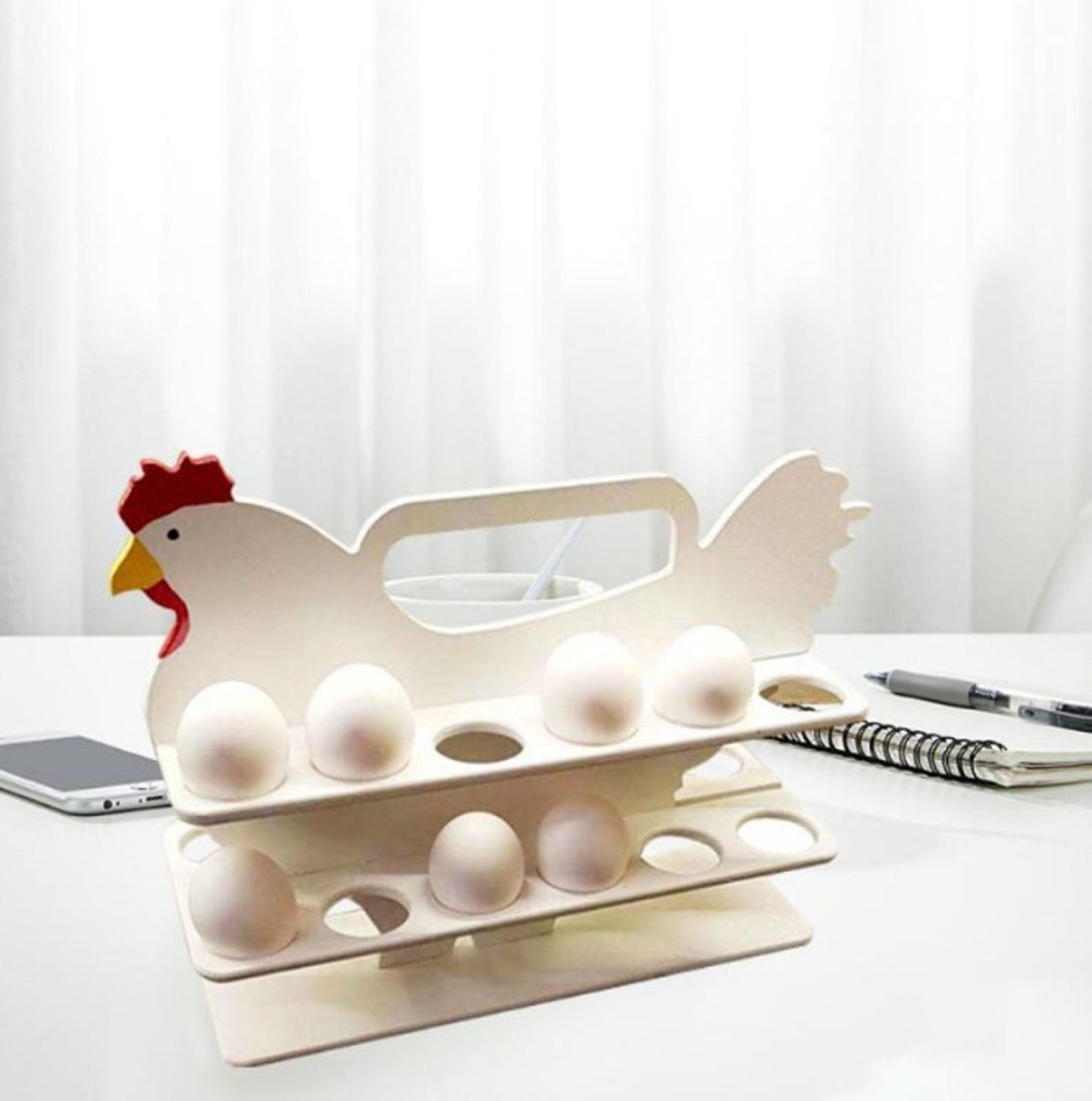 InsCrazy Organizer Racks, Farm The Coop Storage Rack Wooden Storage ...