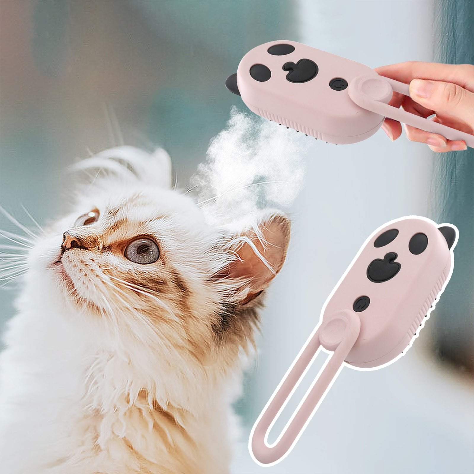 InsCrazy Pet Spray Massage Brush Wash Brush Steam Comb Spray Floating ...