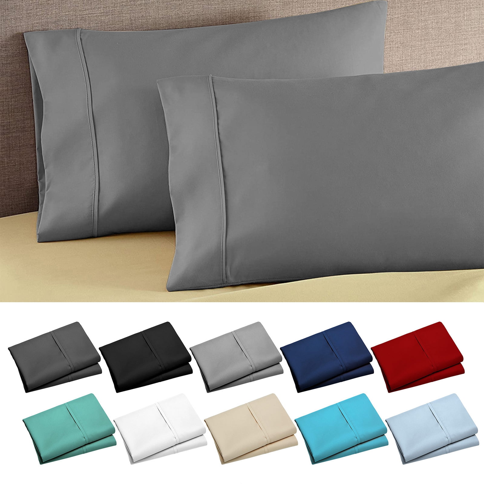 InsCrazy Pillow Cover, King Size, Pillow Cases - 2 Pack - Envelope ...