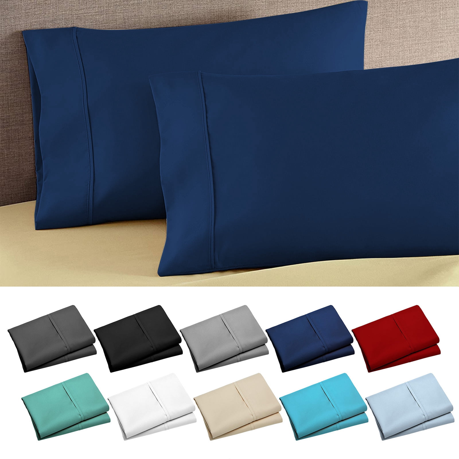 InsCrazy Pillow Cover, King Size, Pillow Cases - 2 Pack - Envelope ...