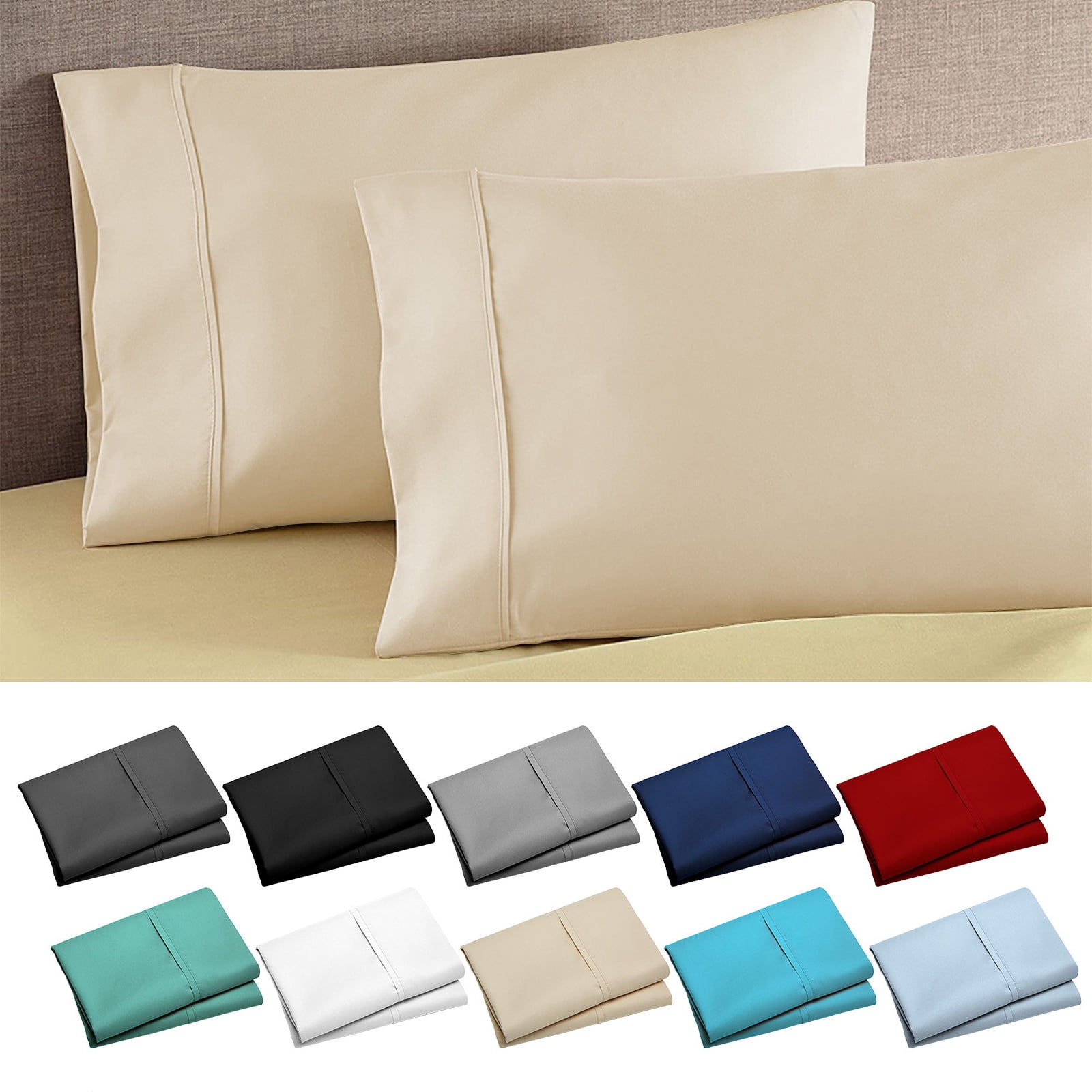 InsCrazy Pillow Cover, King Size, Pillow Cases - 2 Pack - Envelope ...