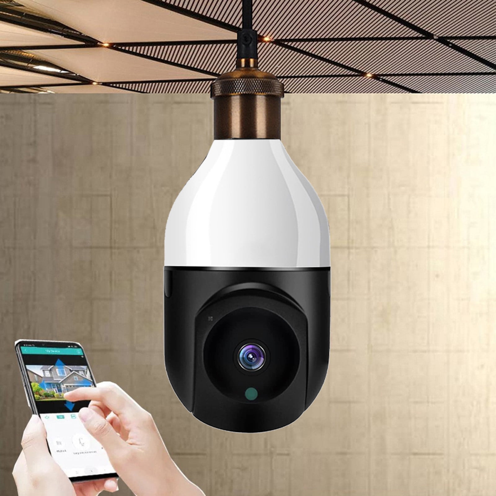InsCrazy Security Camera for Home, 2MP HD Bulb Camera Smart Security ...