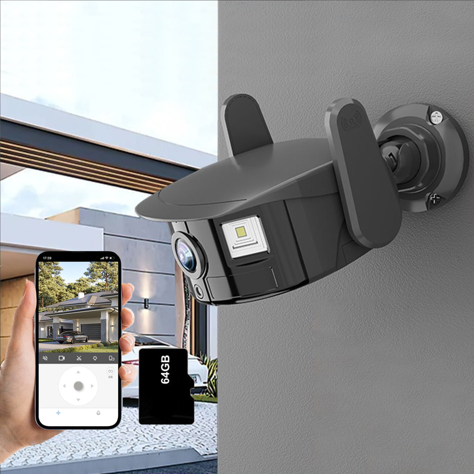 InsCrazy Security Camera for Home, 64GB Memory Outdoor WIFI Mobile ...