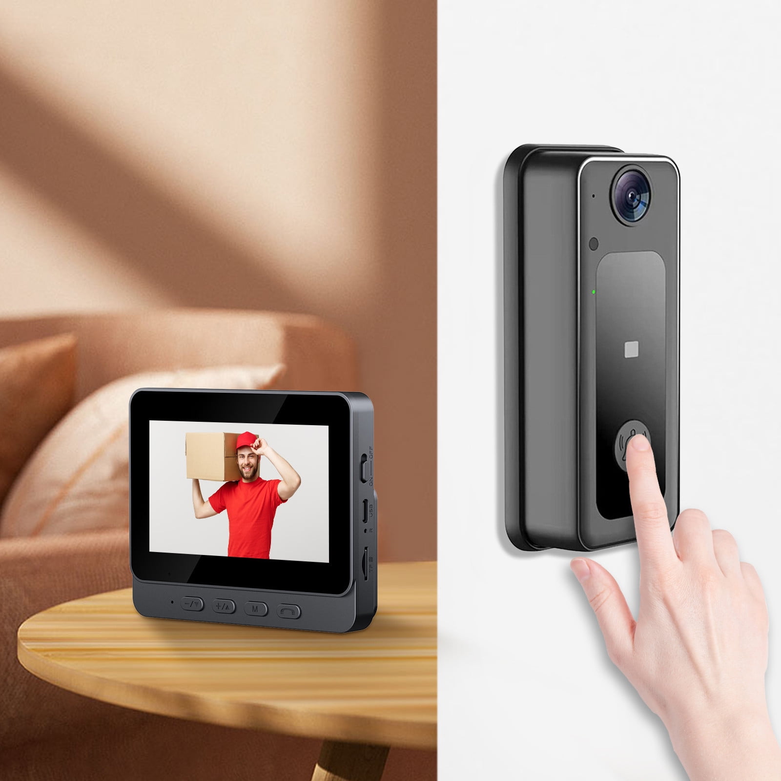 InsCrazy Security Doorbell Camera for Home, Intelligent Visual Doorbell ...