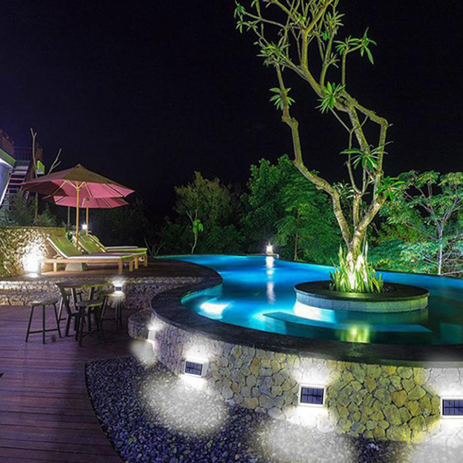 InsCrazy Solar Wall Light UP and Down Illuminate Outdoor Sunlight Lamp ...