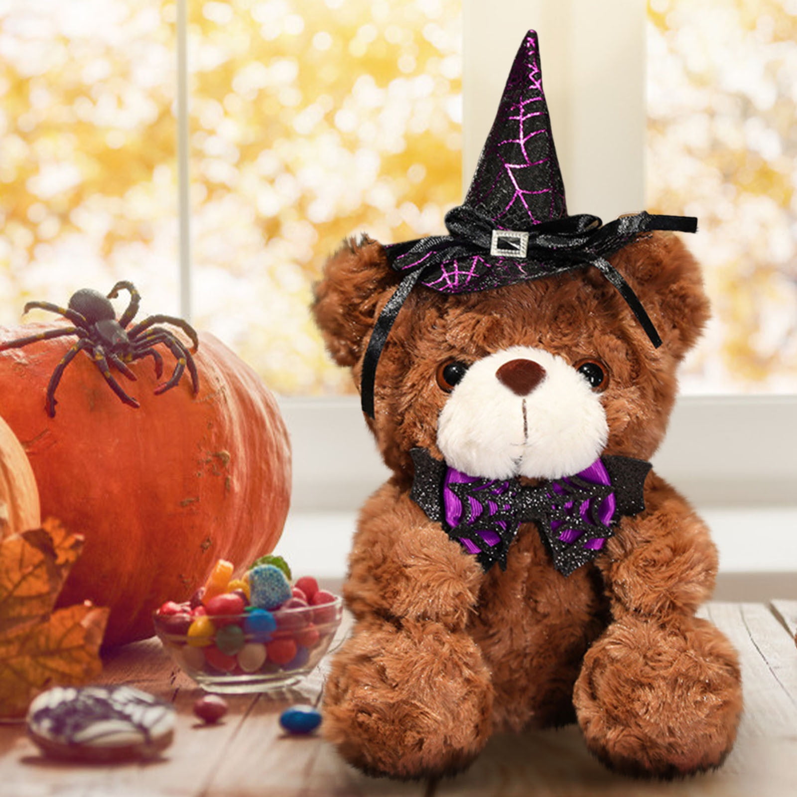 InsCrazy Stuffed Animals, Halloween Teddy Bear Plush Doll Hat Wearing ...