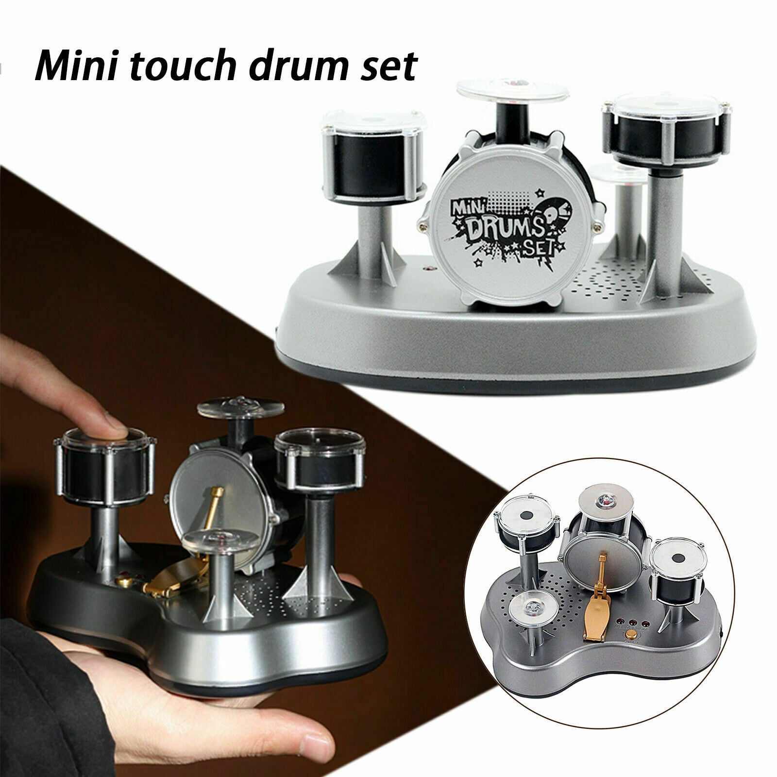 InsCrazy Toy Kids Musical Instruments Finger Drum Set Novelty Desk ...