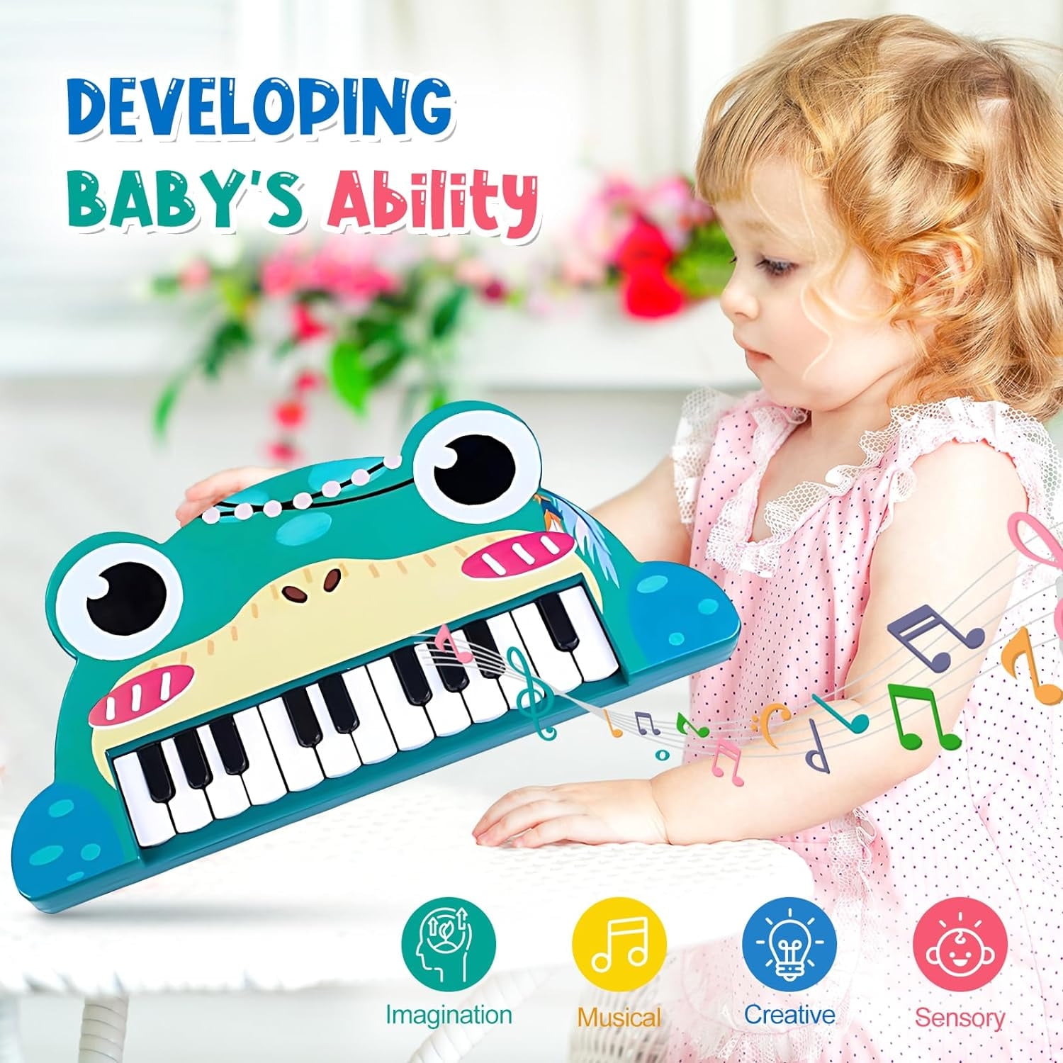 InsCrazy Toy Kids Musical Instruments Piano Keyboard Toy for Toddlers ...