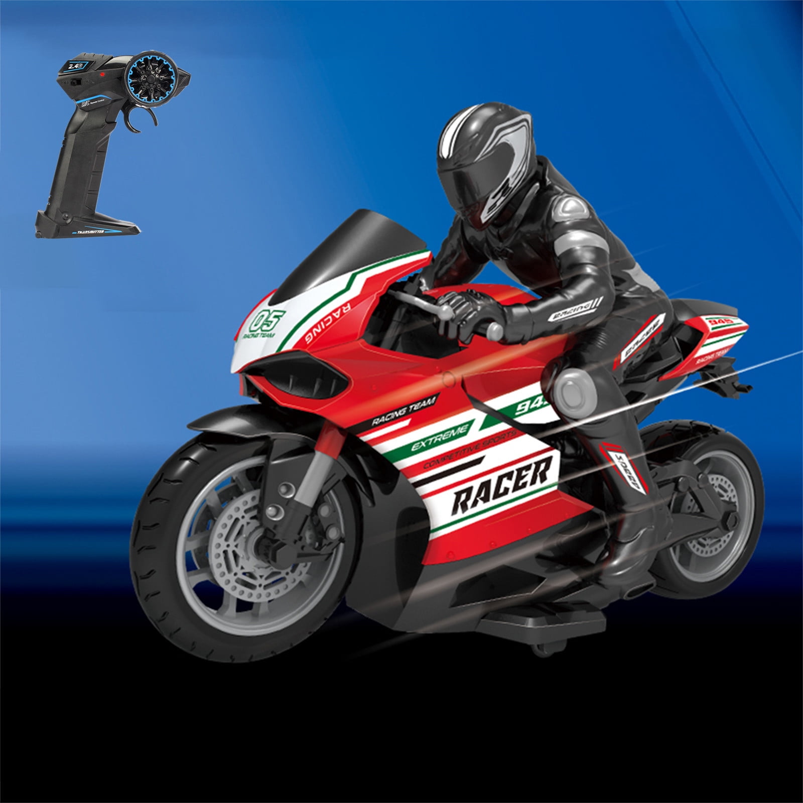 InsCrazy Toy Motorcycle Remote Control Motorcycle 2.4G 1/10 High Speed ...