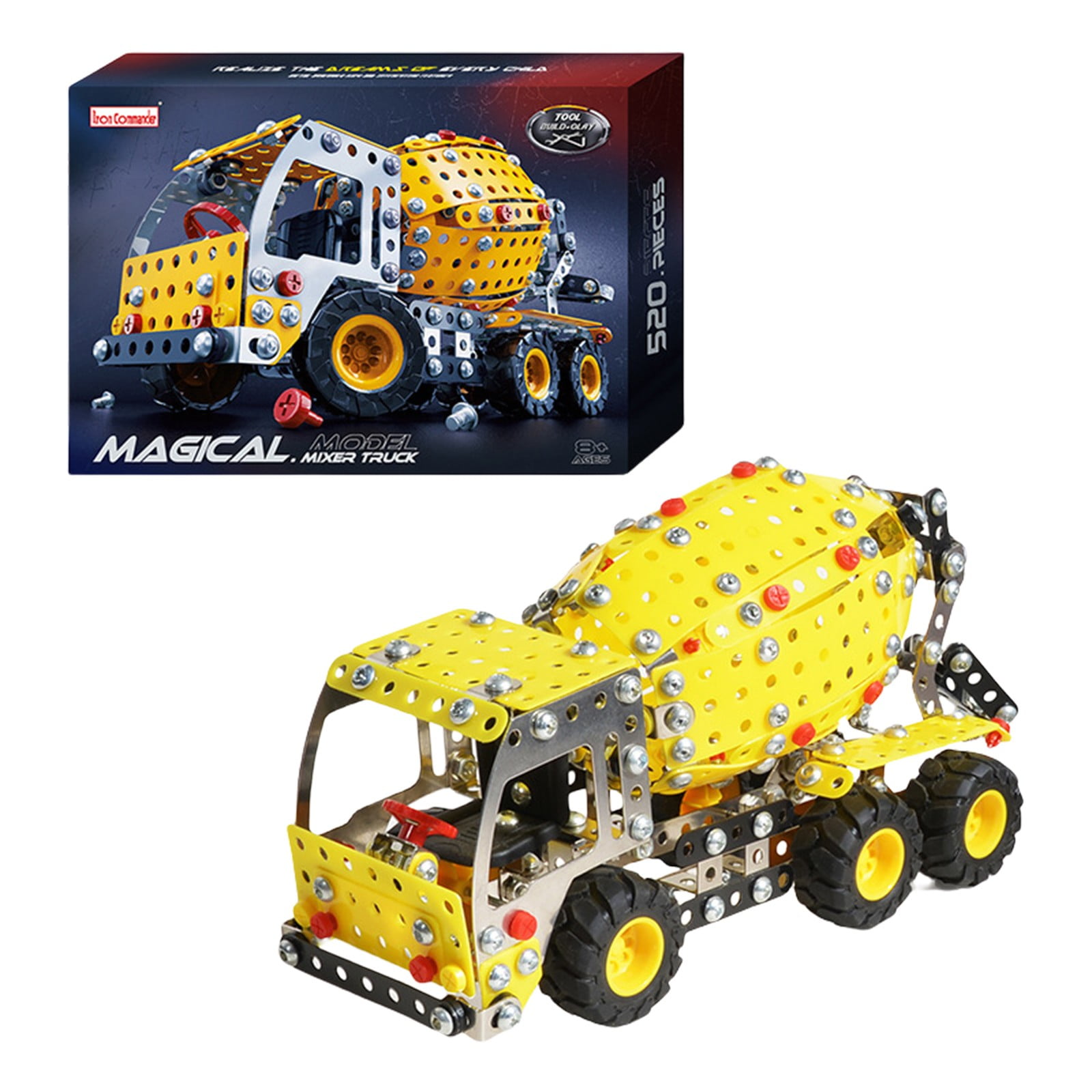 InsCrazy Toys for Kids Building Car Metal Model Kits STEM Building Toys ...