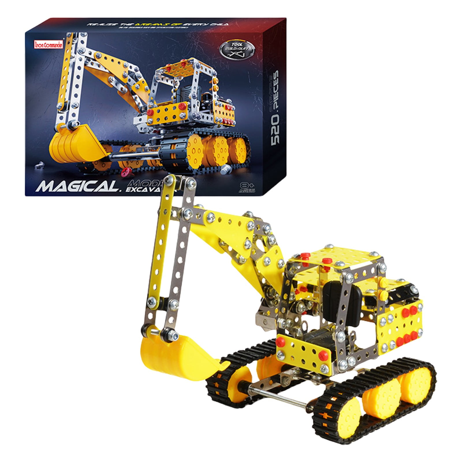 InsCrazy Toys for Kids Building Car Metal Model Kits STEM Building Toys ...