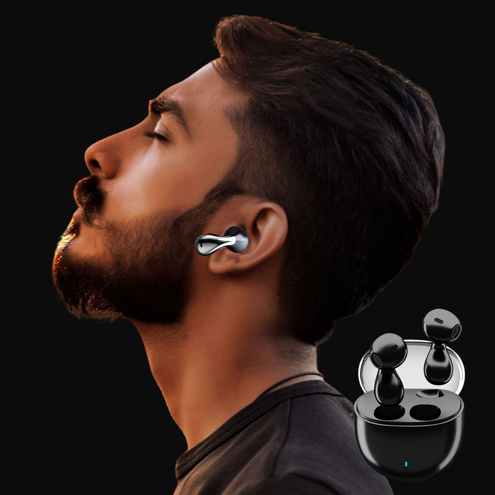 InsCrazy Wireless Bluetooth Headphones 14mm Ultra-thin Vibrating Film 5 ...