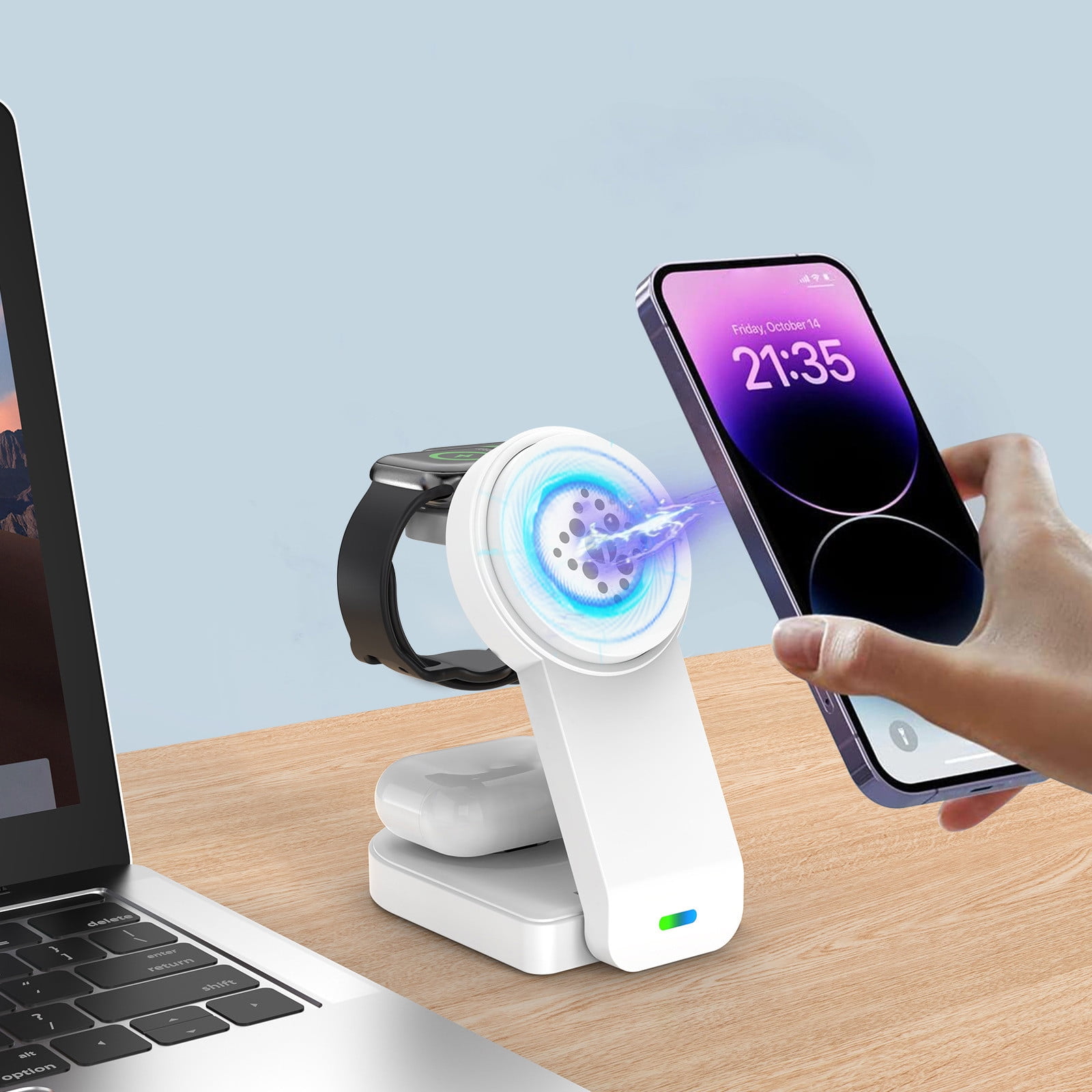 InsCrazy Wireless Charger Three in One Wireless Charger Magnetic 15W ...