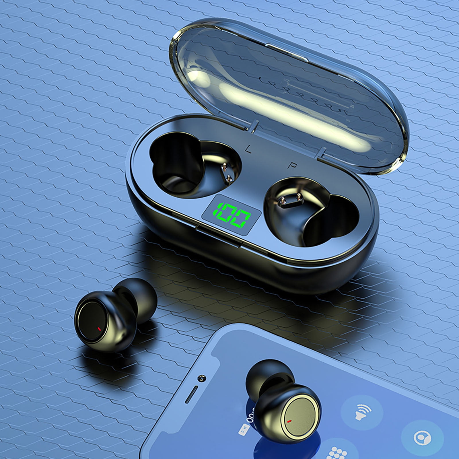 InsCrazy in-Ear Bluetooth Wireless Earbuds MIni Digital Display ...