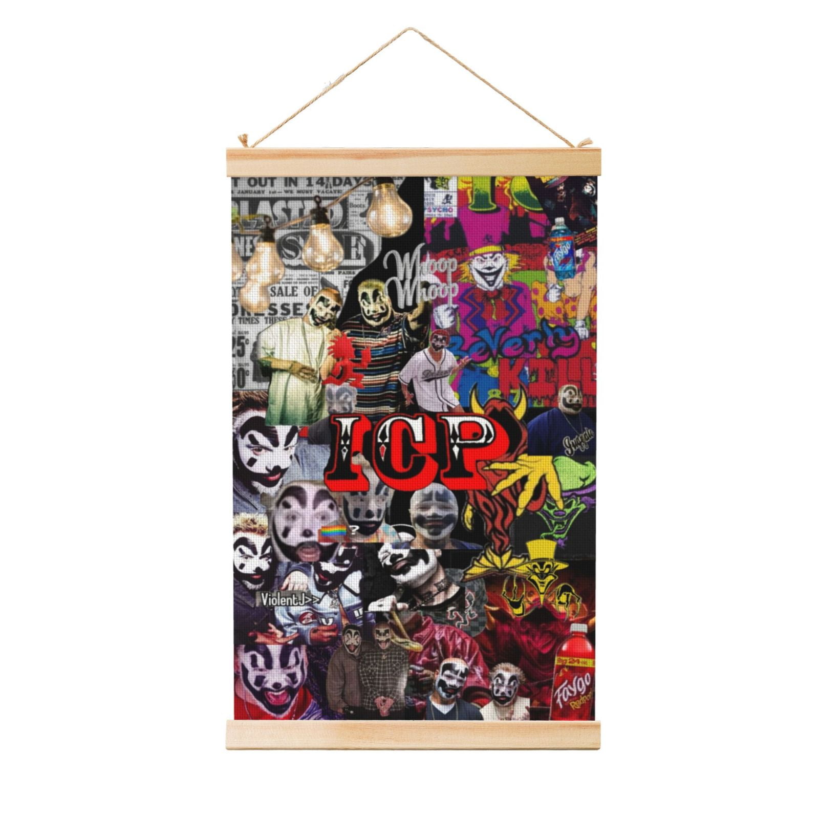 Insane Clown Poss Poster Aesthetic Canvas Wooden Shaft Wall Art Hanging ...