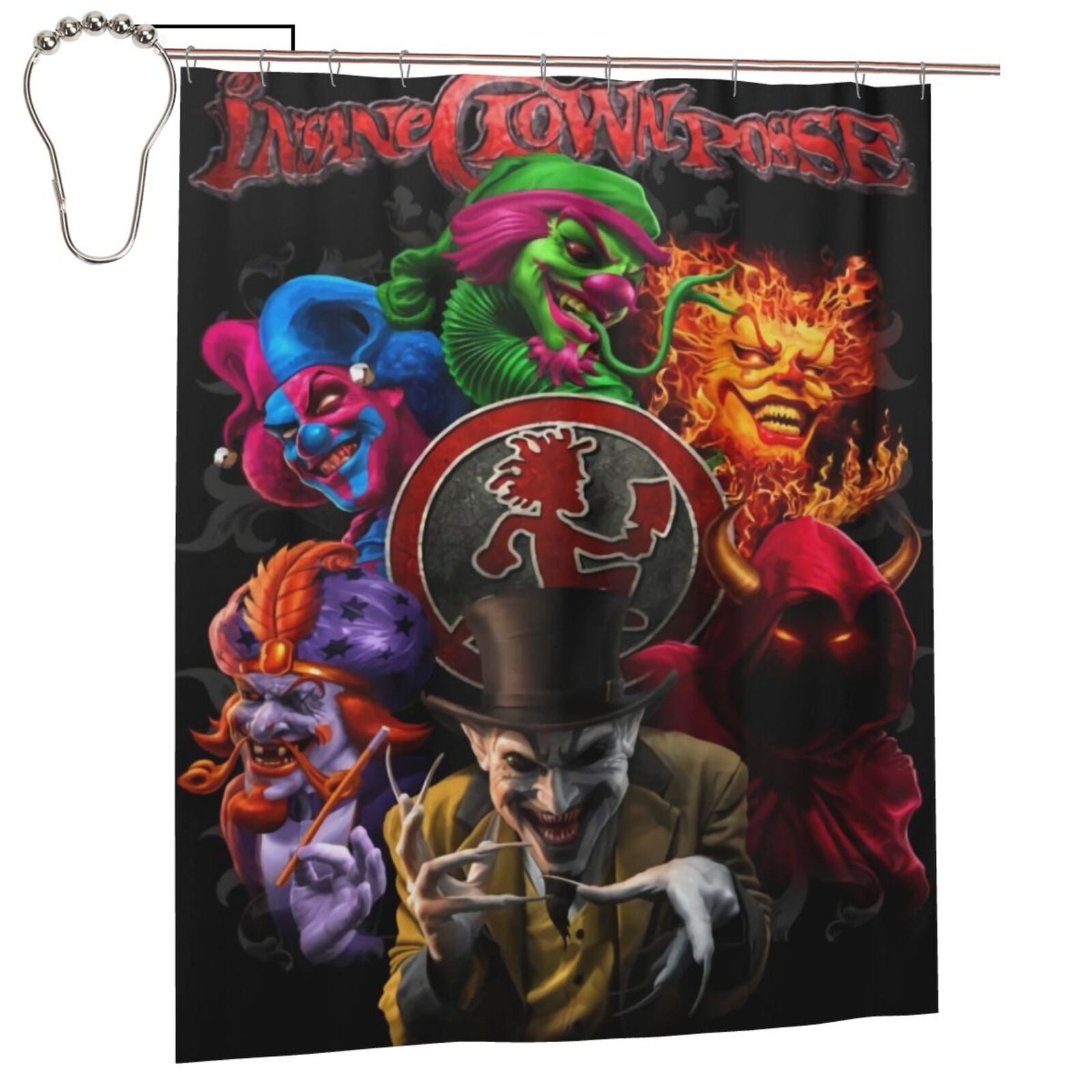 Insane Clown Poss Shower Curtain Funny Washable Waterproof Fabric ...