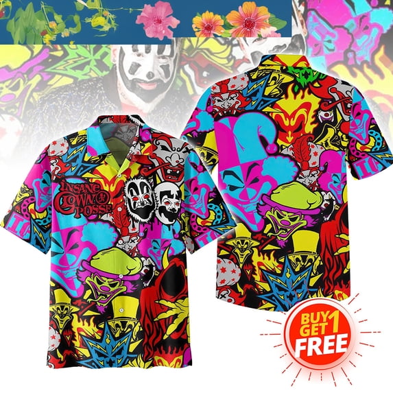 Insane Clown Posse Chop Chop Slide Hawaiian Shirts - Walmart.com