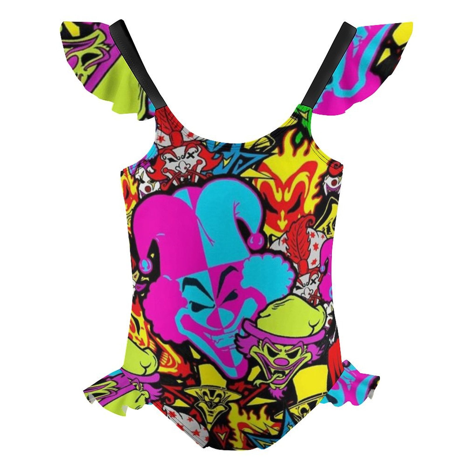 Insane Clown Posse ICP Girls Swimsuit Ruffle One-piece Beachwear Kids ...