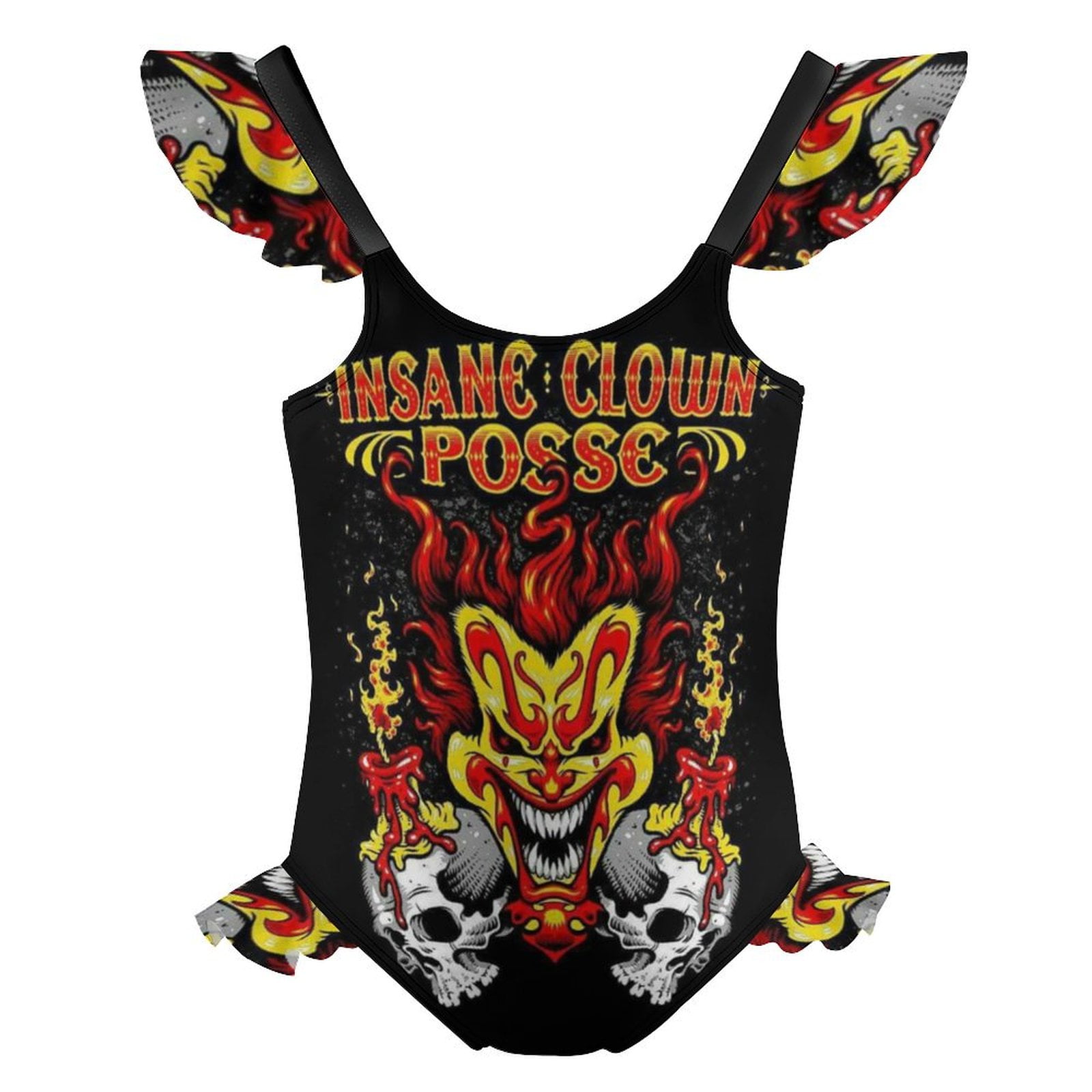 Insane Clown Posse ICP Girls Swimsuit Ruffle One-piece Beachwear Kids ...