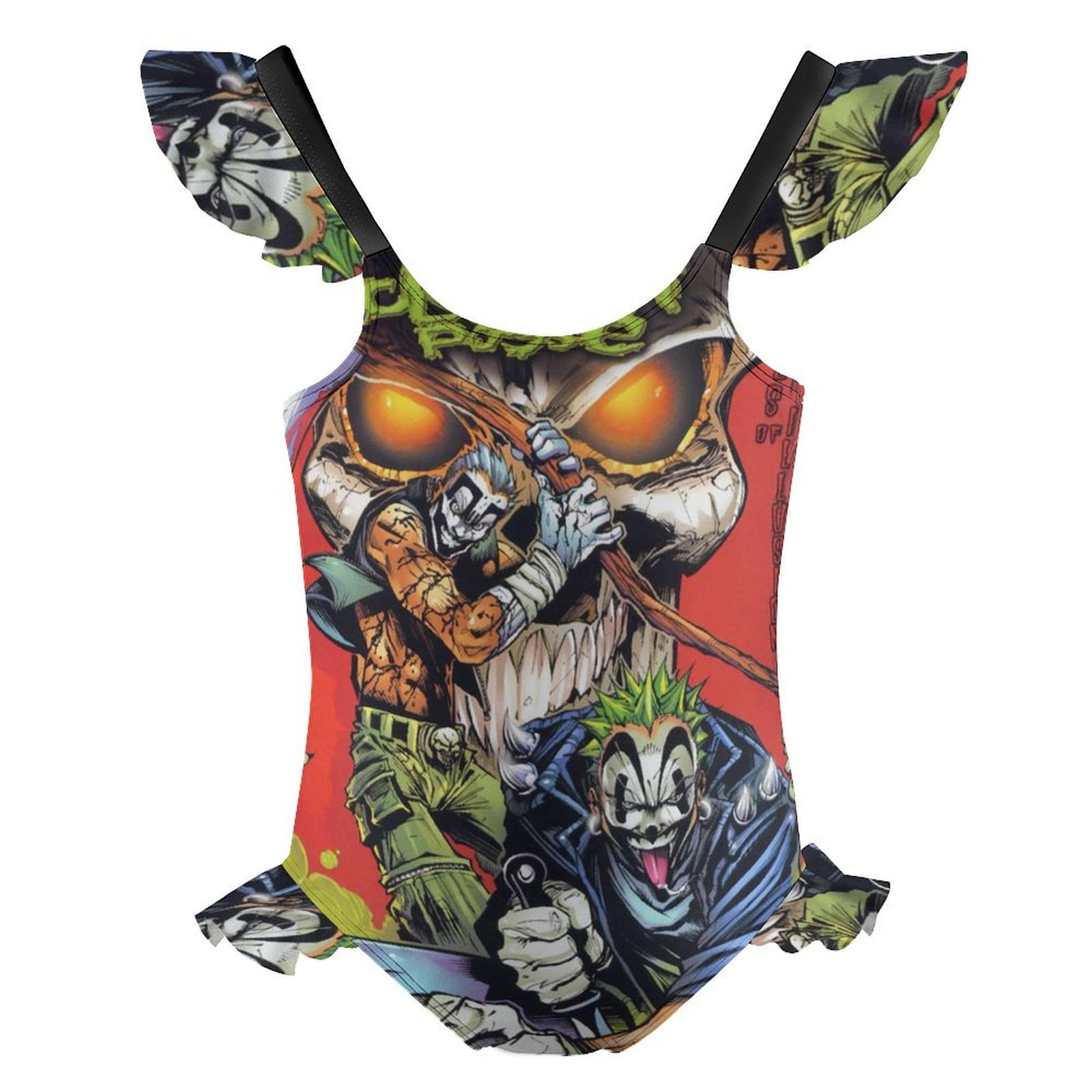 Insane Clown Posse ICP Girls Swimsuit Ruffle One-piece Beachwear Kids ...