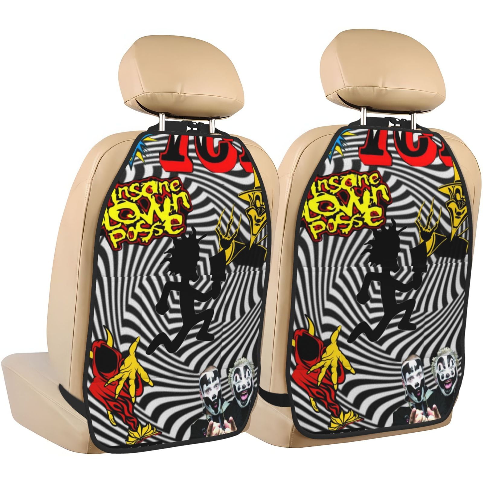Insane Clown Posse Icp Car Seat Back Protector 2 Pcs Anti-Kick Storage Mat For Car Seats Auto ...