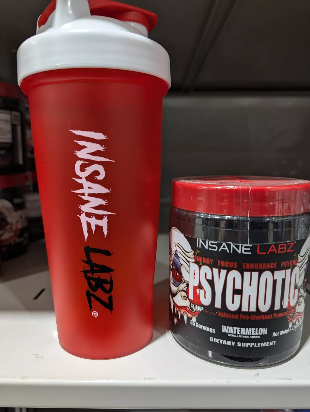 Insane Labz Shaker Bottle & Pre-Workout Watermelon Flavor - Walmart.com