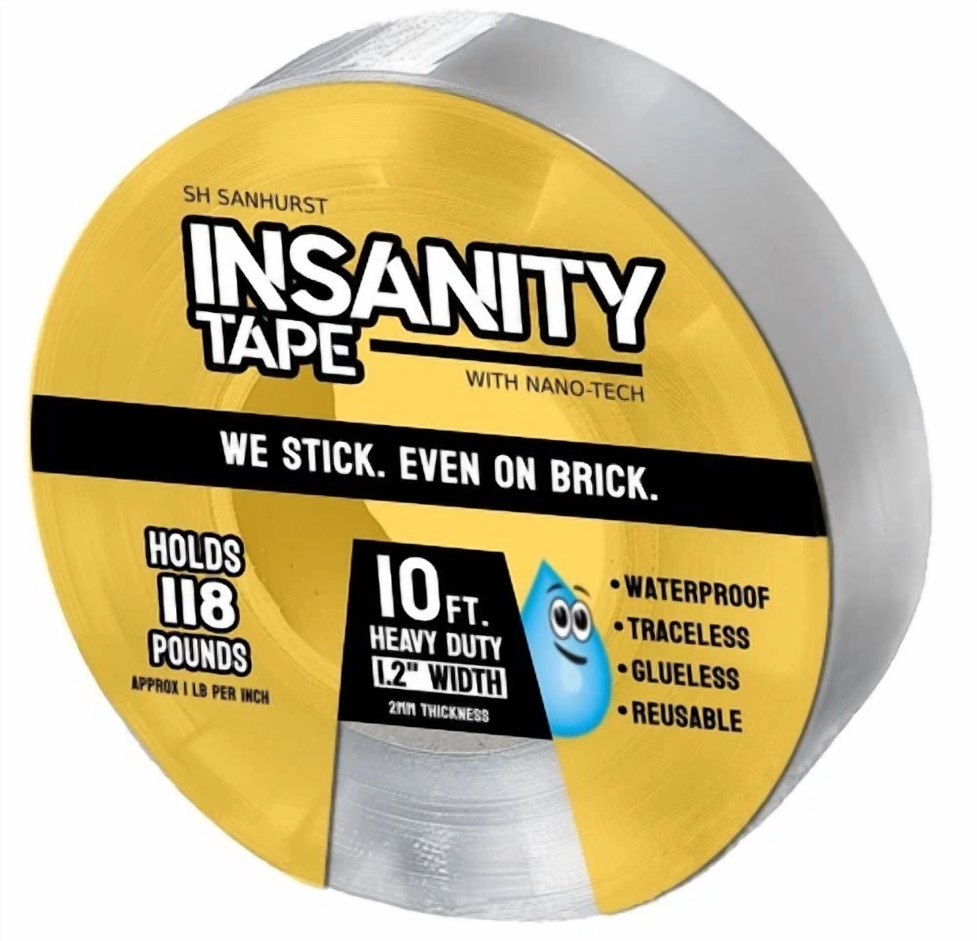 Insanity Heavy Duty Double Sided Alien Tape Removable Acrylic Gel ...