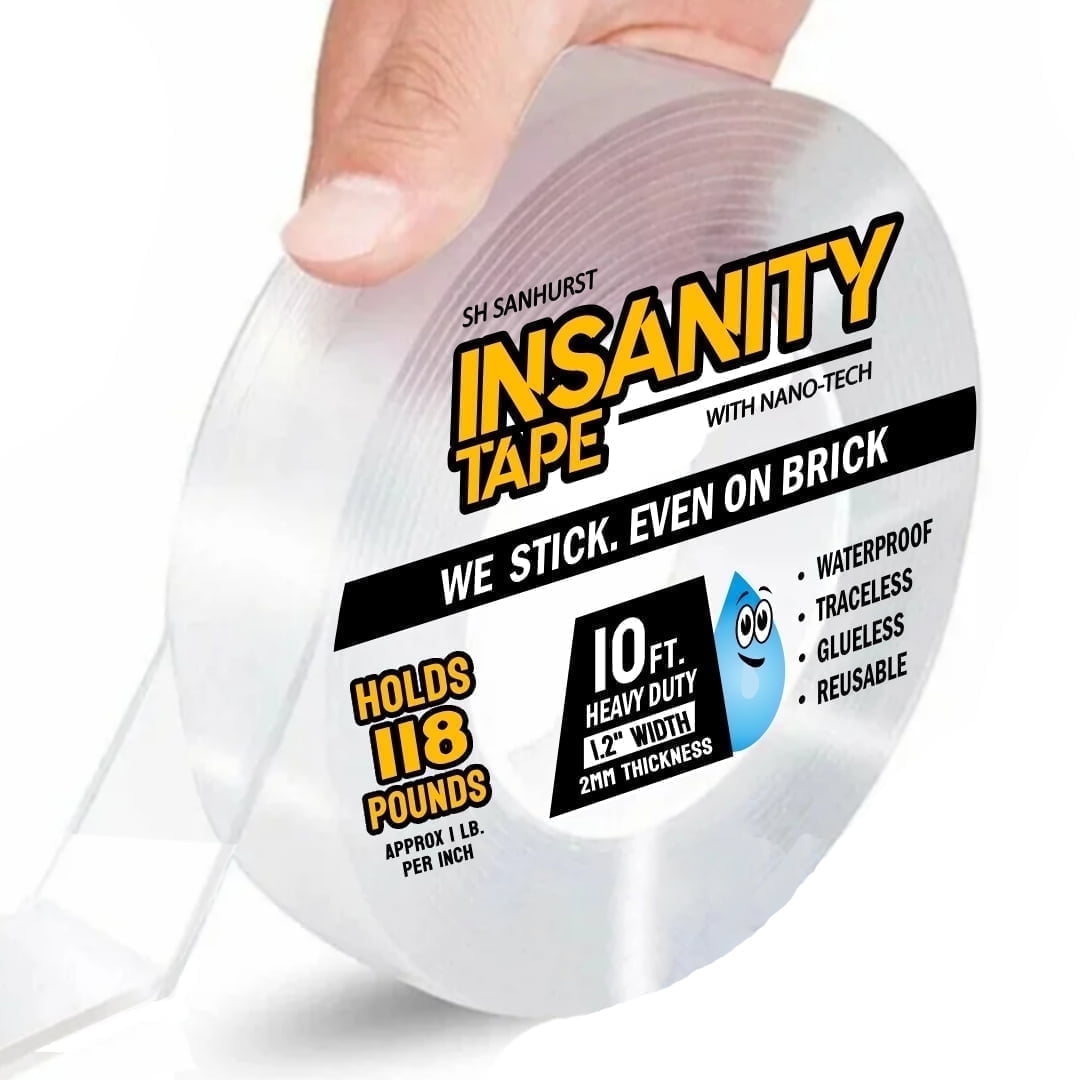 Insanity Heavy Duty Nano Tape - Double Sided Adhesive For Walls, Area ...