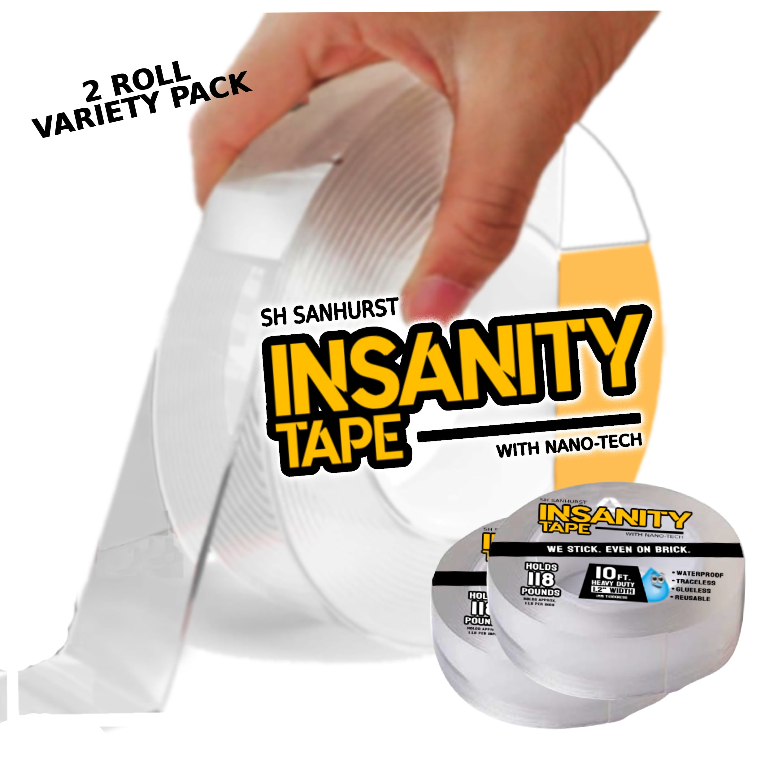 SH Sanhurst Insanity Nano Tape Variety 2 Roll Pack 10ft Ea - 1Wide 1 ...