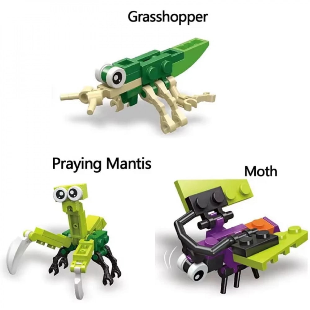 Insect Animal Party Building Blocks Toy Set Bee Snail Dragonfly Mini ...