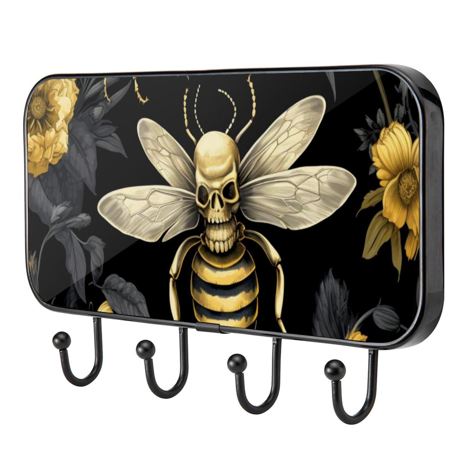 Insect Bees Self Adhesive Towel Coat Wood Iron Hooks for Home Keys Door ...