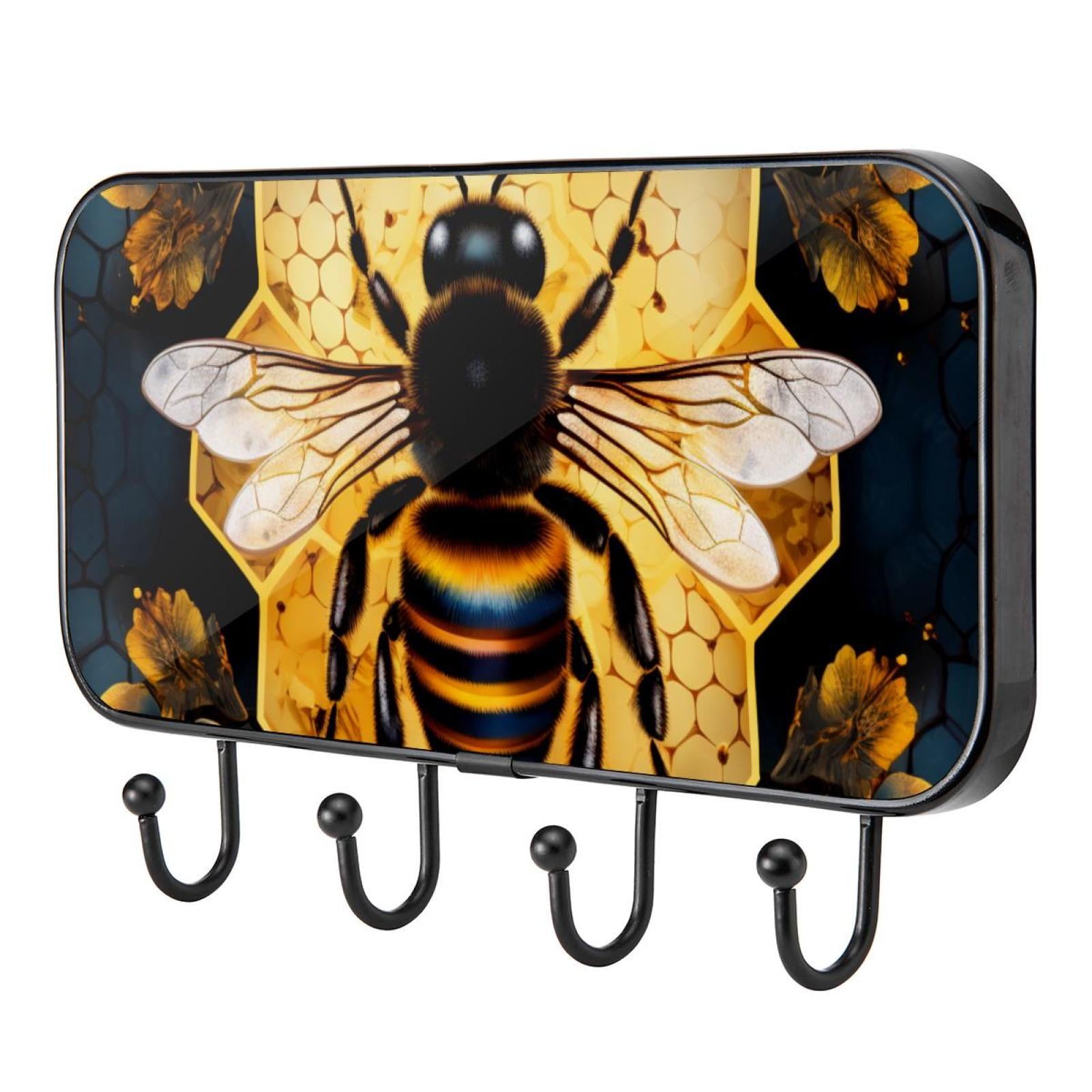 Insect Bees Self Adhesive Towel Coat Wood Iron Hooks for Home Keys Door ...