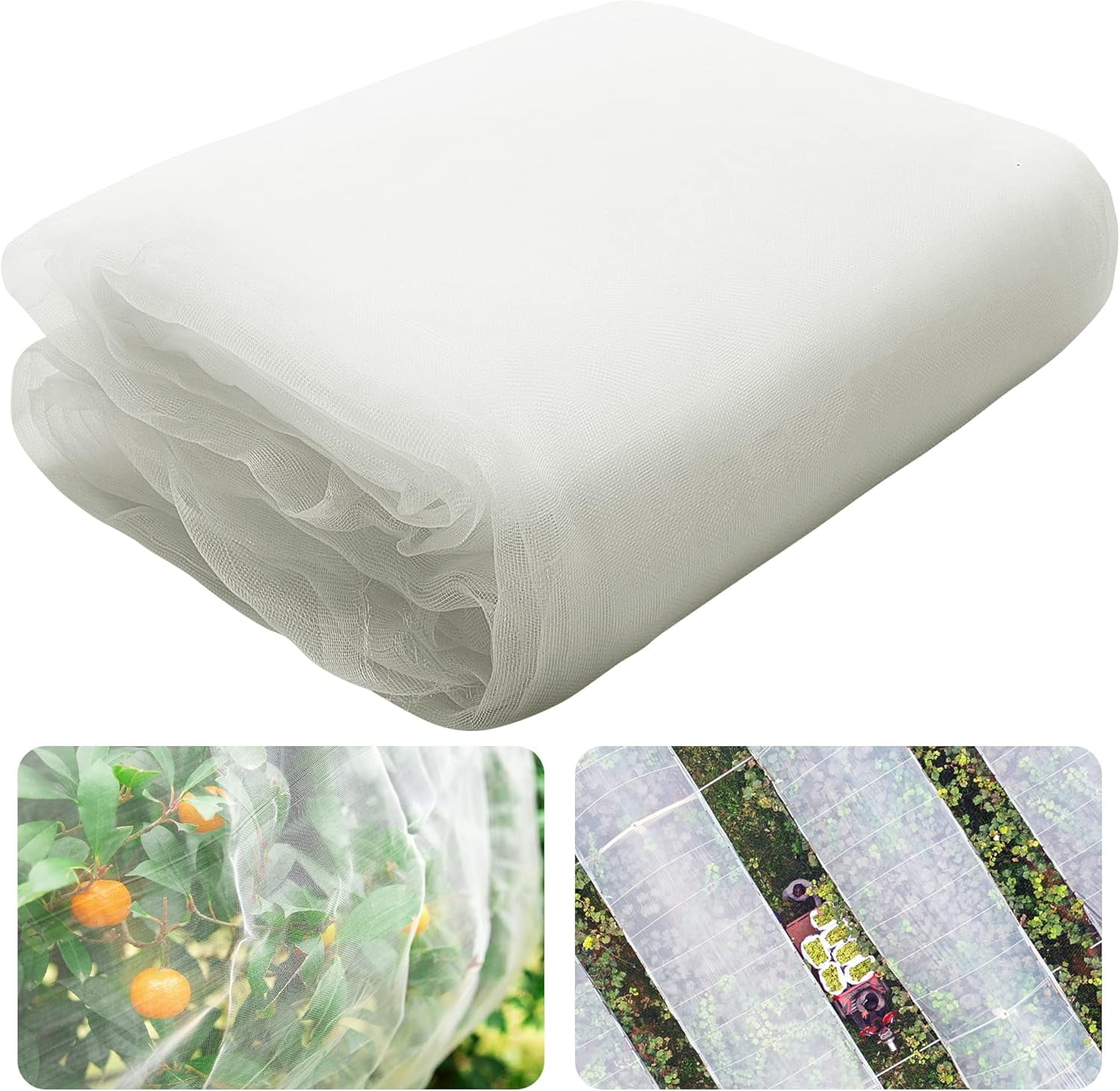 Insect Bird Barrier Netting Mesh- 20 x 10 Feet Garden Bug Netting Plant ...