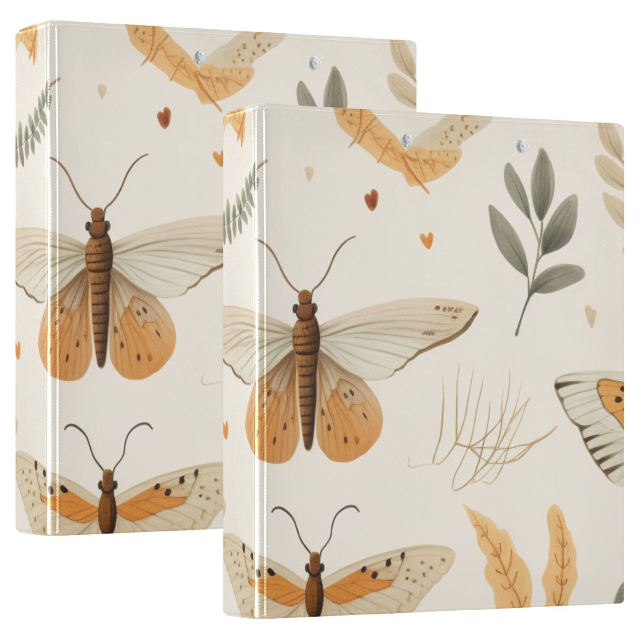 Insect Butterflies Leaves 3 Ring Binders 1.5 inch Hardcover File ...