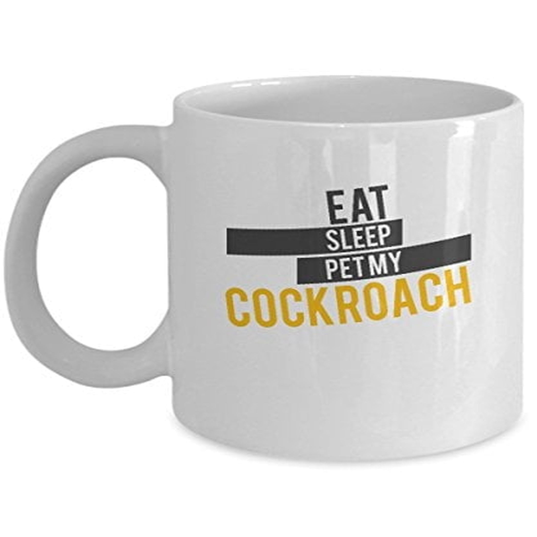Insect Coffee Cup - Eat Sleep - Cockroach Gag Gifts -11 Oz Ceramic Mug ...