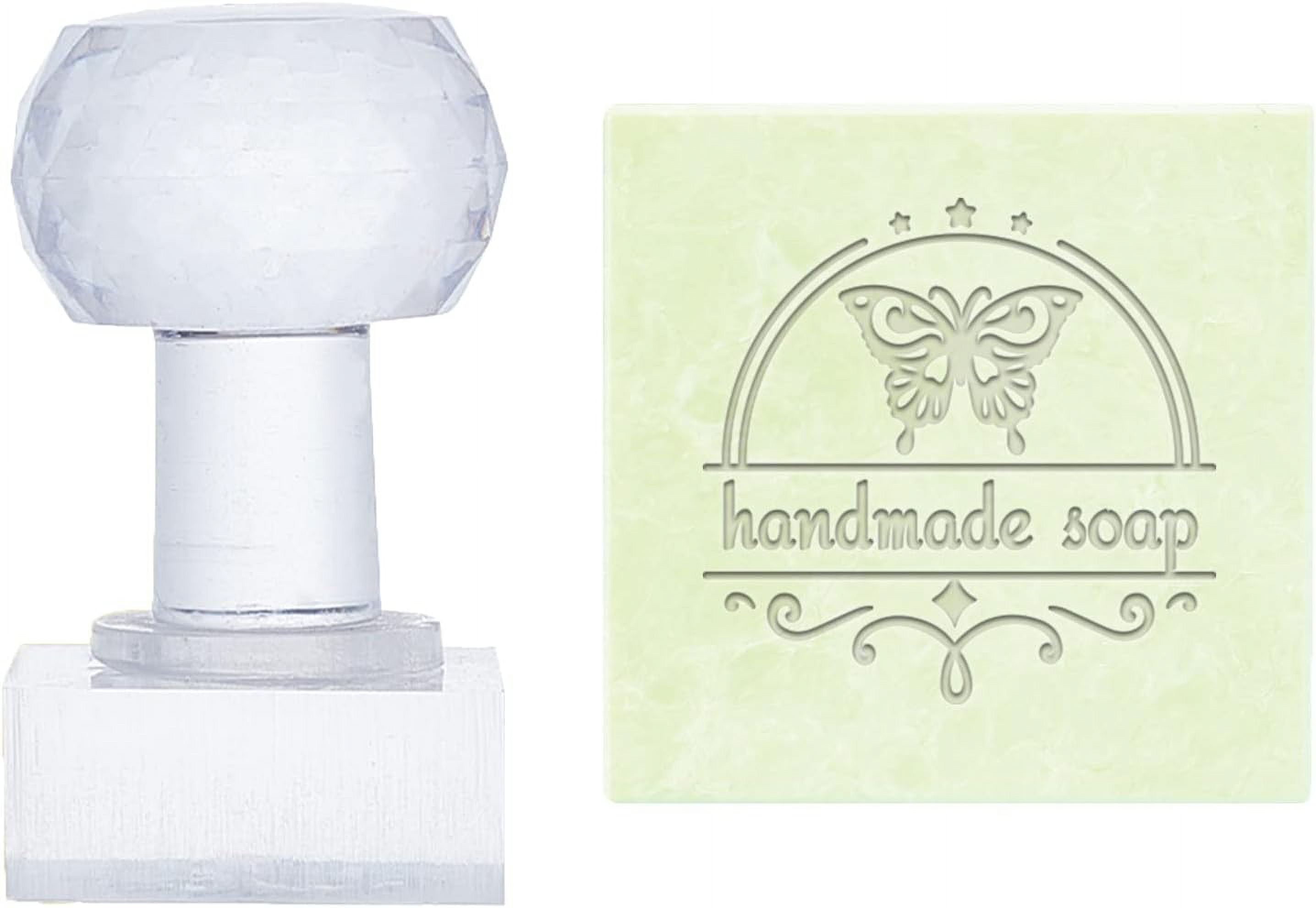 Insect Embossing Stamp Butterfly Handmade Soap Stamp with Handle Square ...