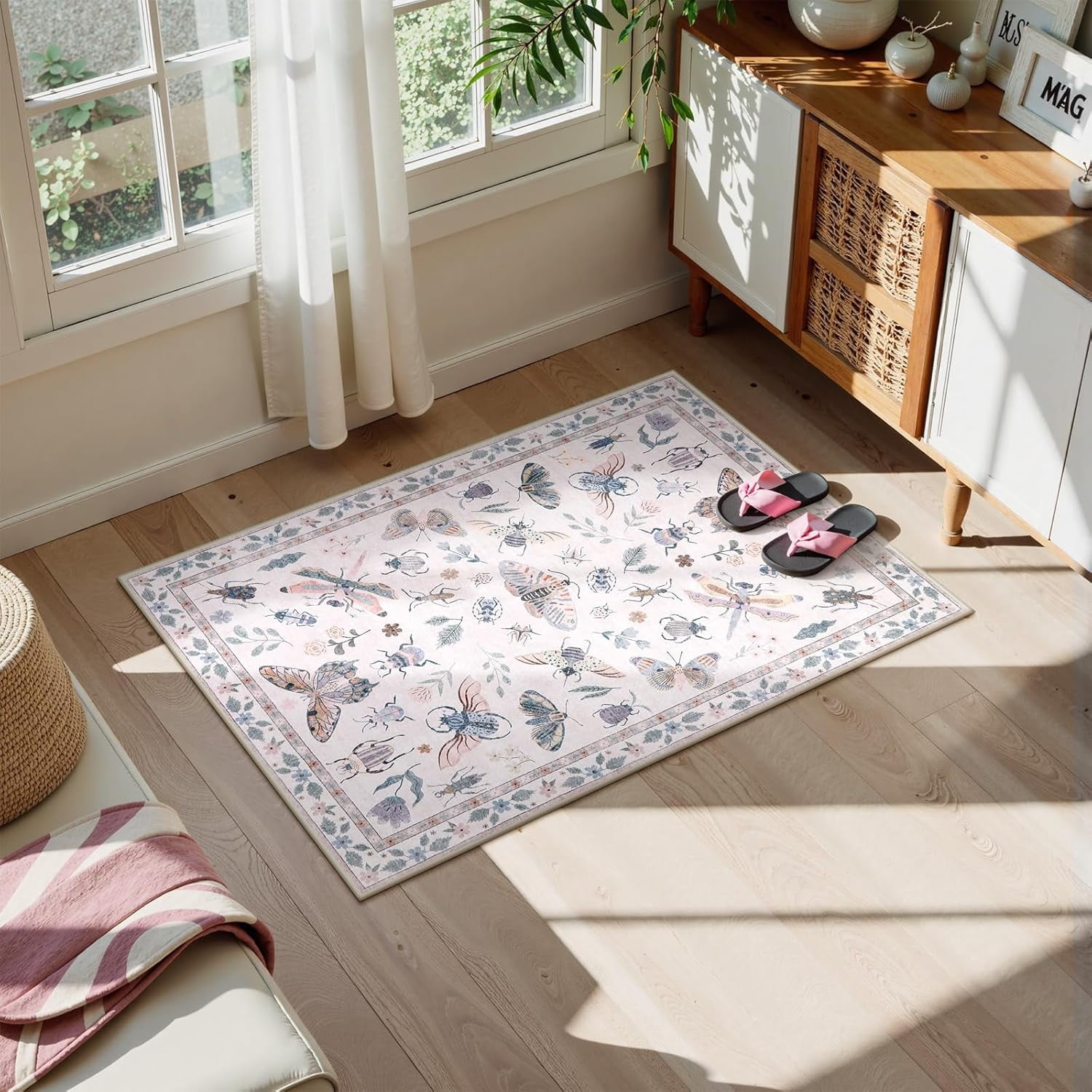 Insect Entryway Rug, 2X3 Washable Rug Soft Kitchen Rug Non-Slip, Ultra ...