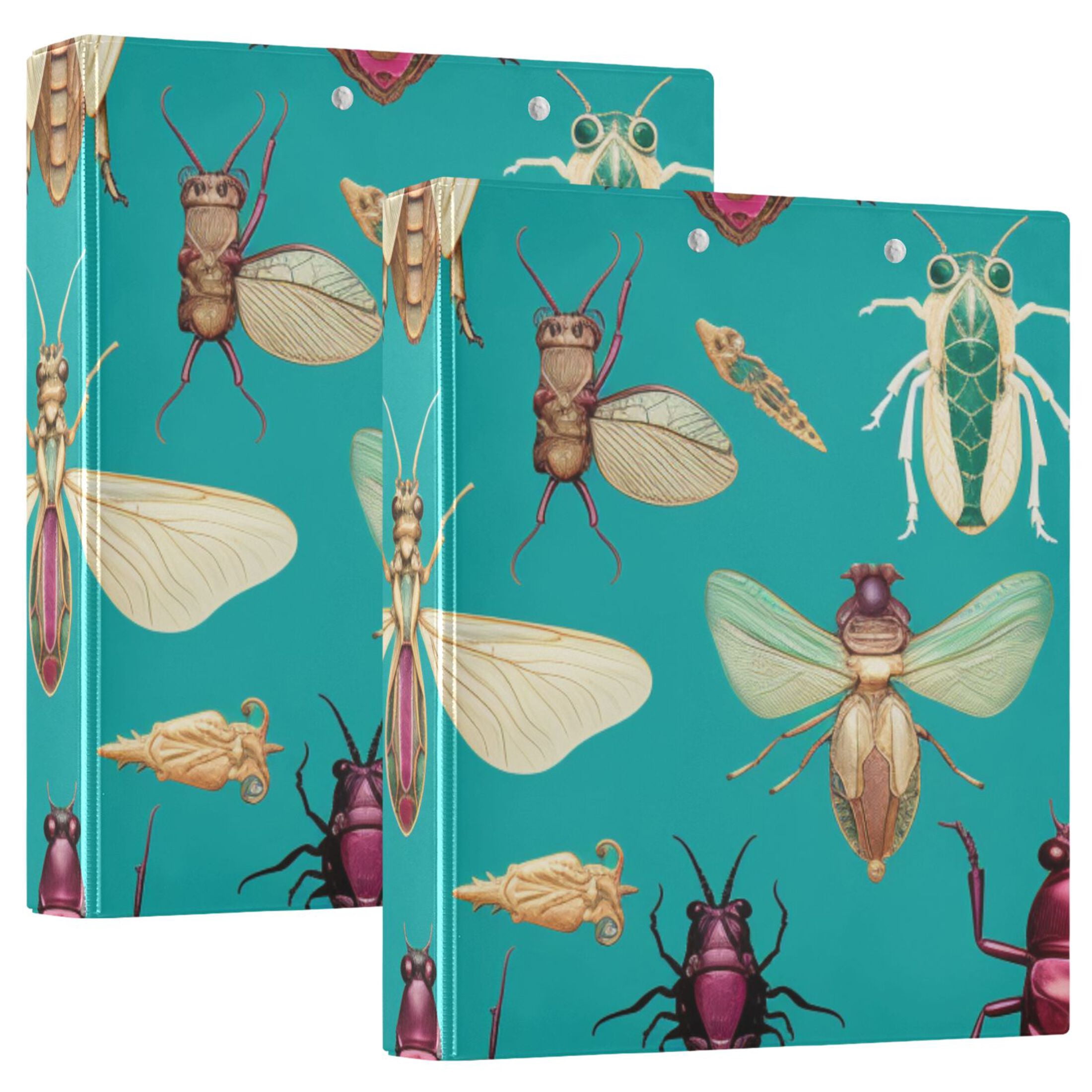 Insect Hardcover 3 Ring Binder 1.5 inch Round Rings with Interior ...