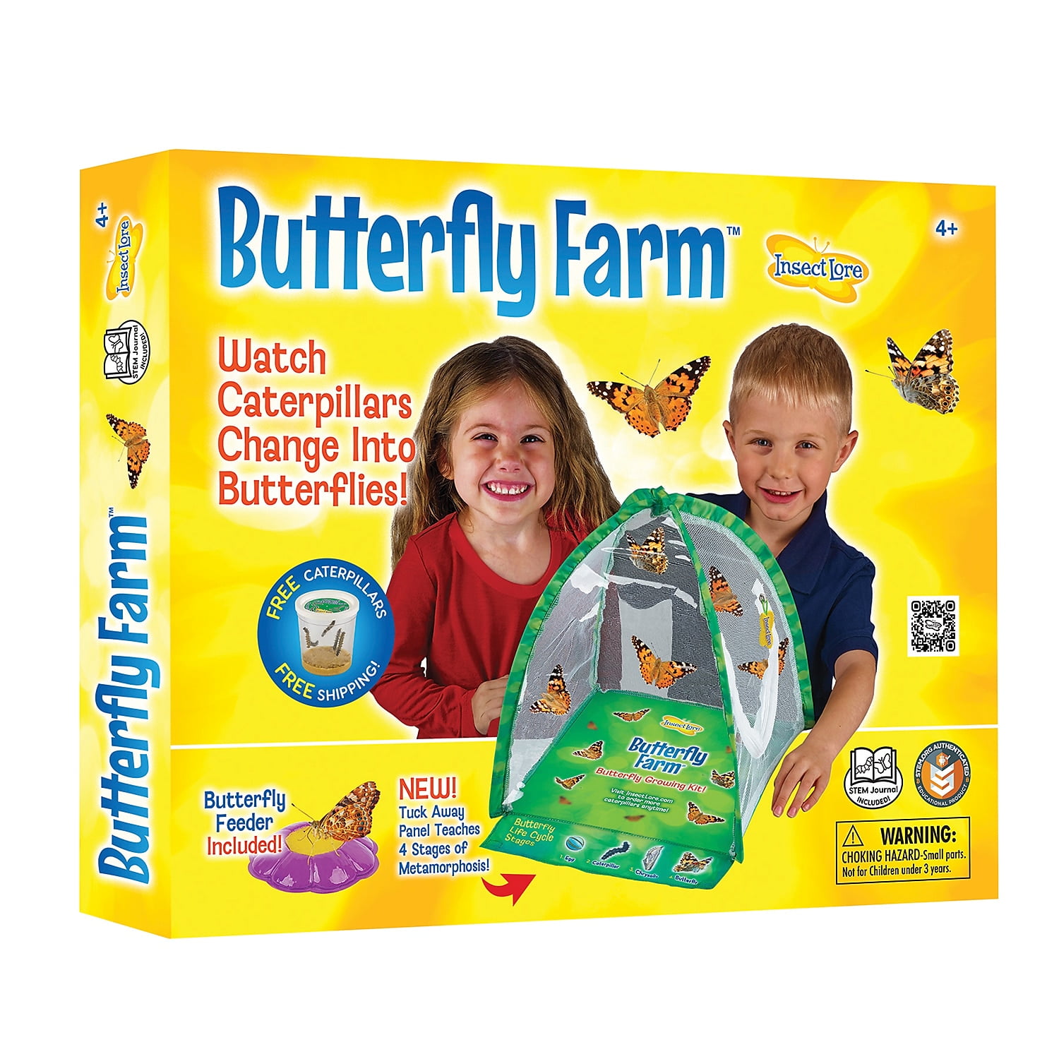 Insect Lore Butterfly Farm Growing Kit - With Prepaid Voucher For Free ...