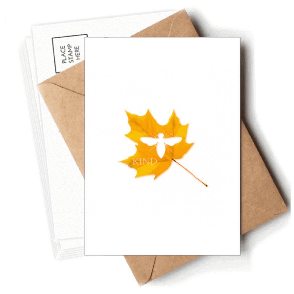 Insect Maple Outline Autumn Postcards Envelopes Blank Note Cards ...