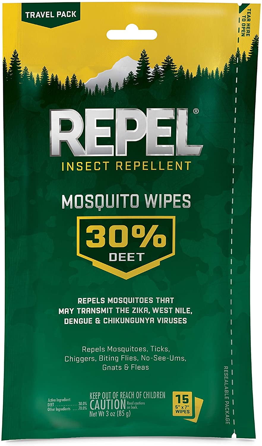 Insect Repellent Mosquito Wipes Repels Mosquitoes Ticks Gnats and Other ...