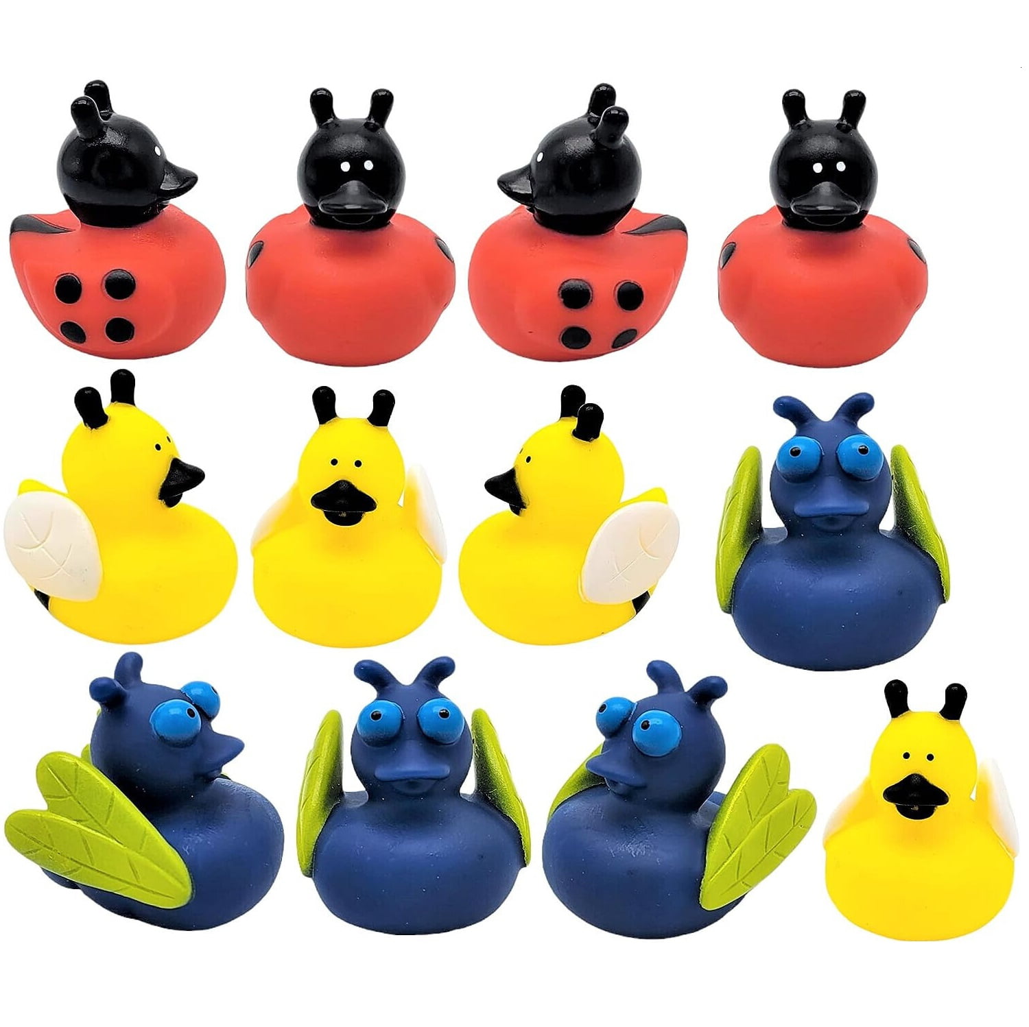 Insect Rubber Ducks (2") (12 Pack) Cute Duck Bath Pool Toys. - Walmart ...