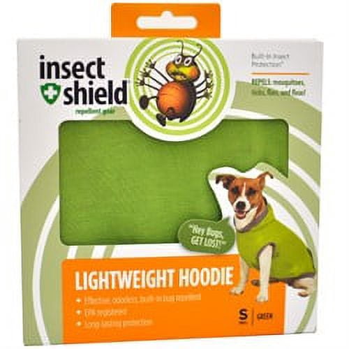 Insect Shield for Pets Lightweight Hoodie, Green, Small - Walmart.com