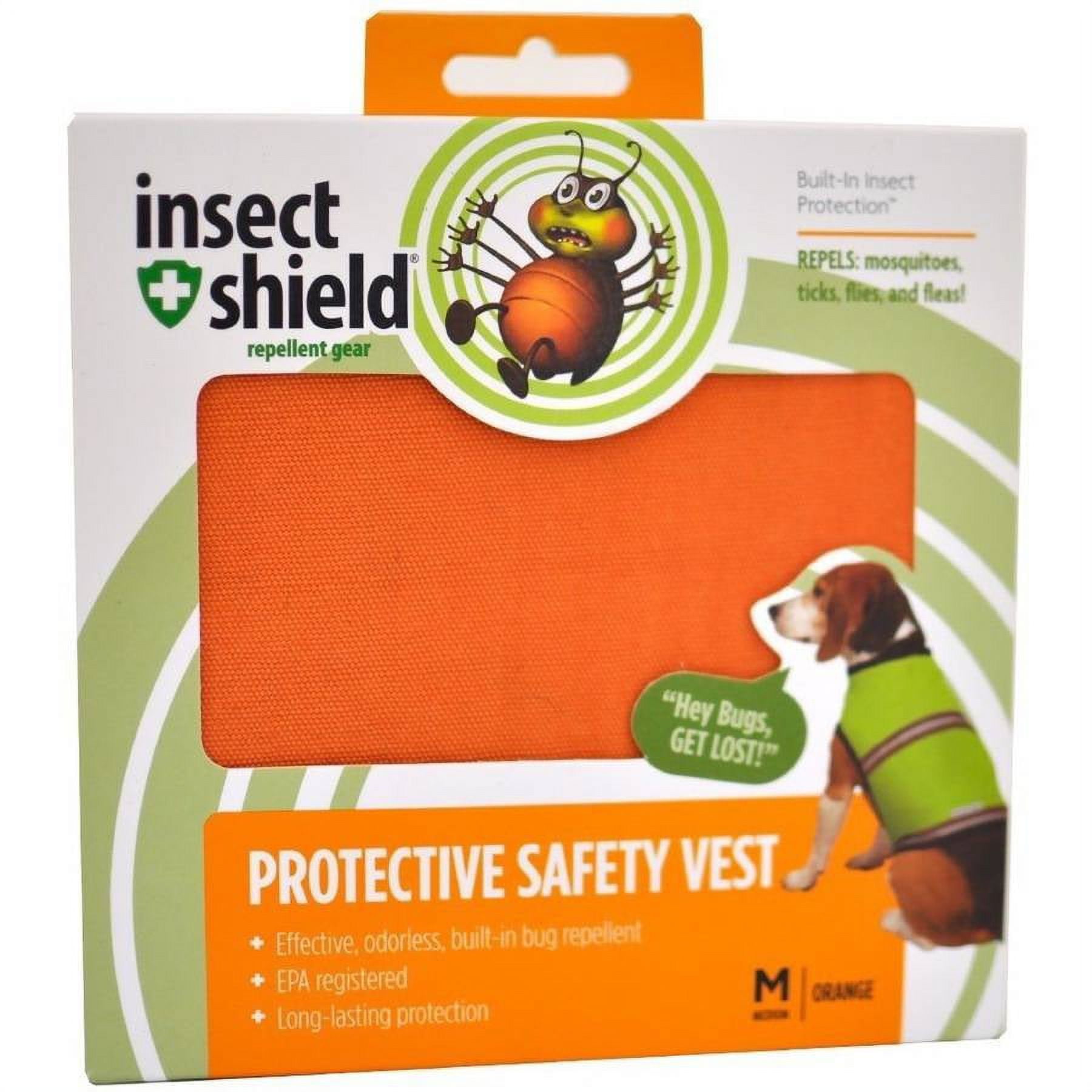 Insect Shield Protective Safety Vest Medium, Orange - Walmart.com