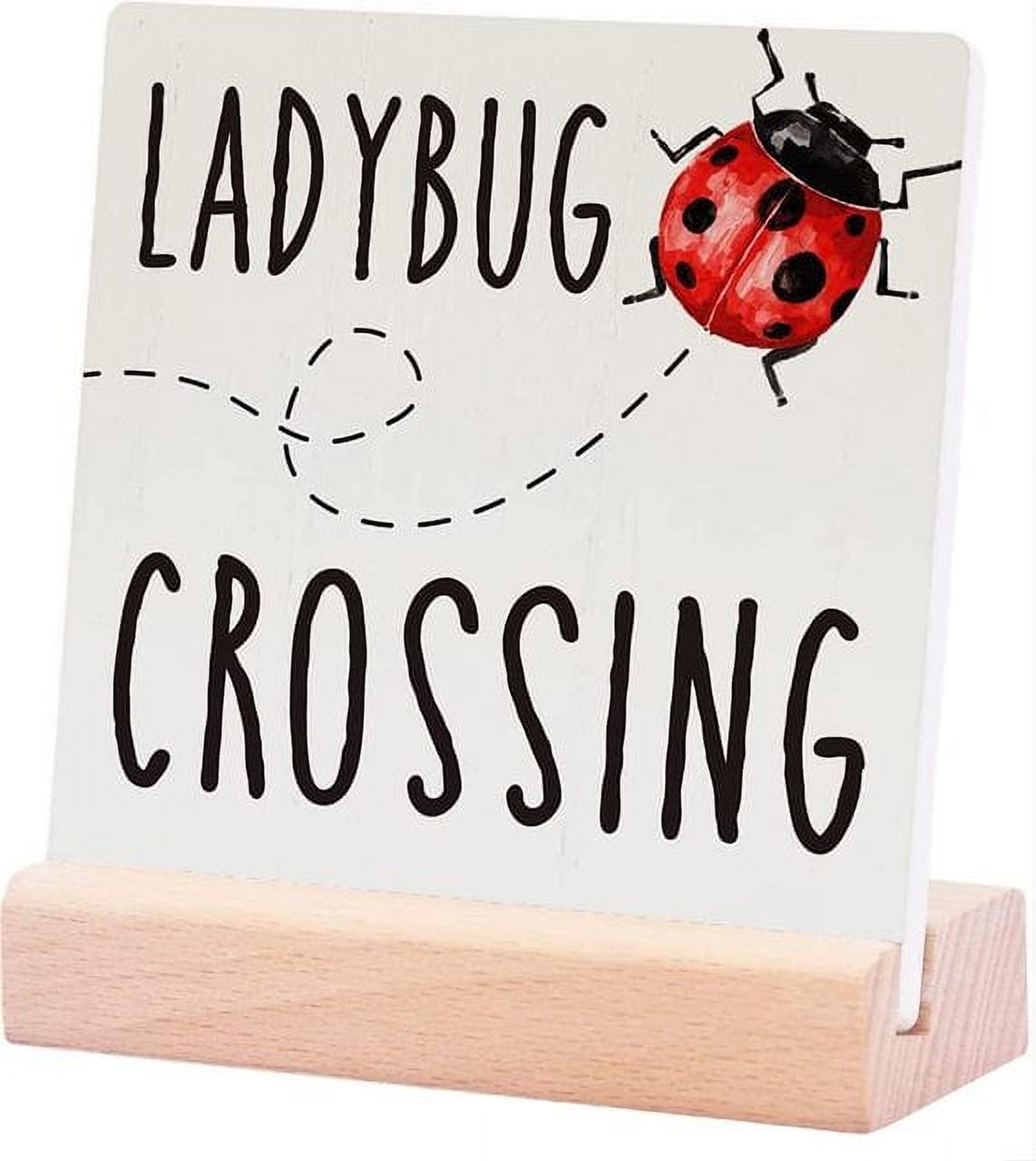 Insect Table Sign Plaque Red Insect Tabletop Sign Desk Sign with Solid ...
