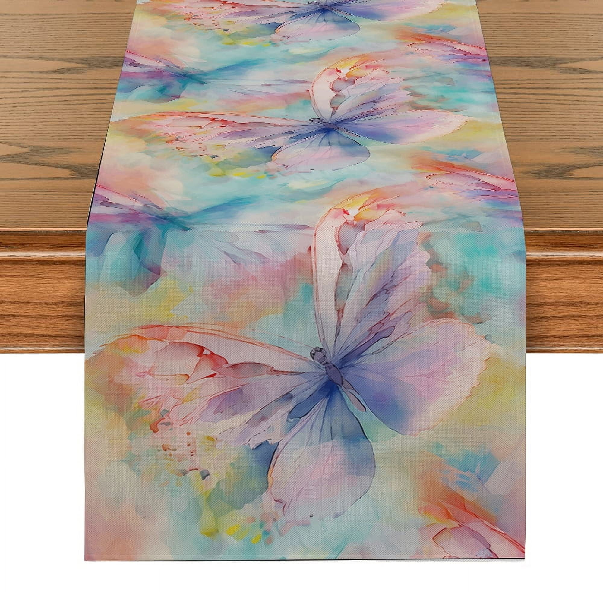 Insect Table ration Watercolor Butterfly Print ration Table Runner ...