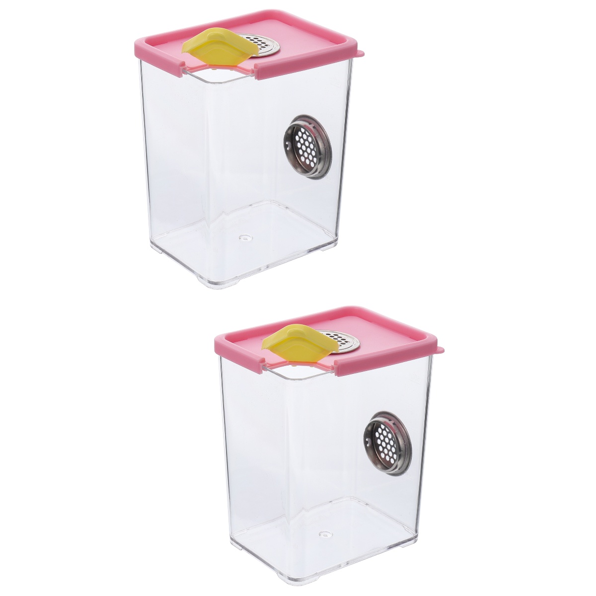 Insect Terrarium 2 Pcs Climbing Pet Feeding Container Animal Reptile ...