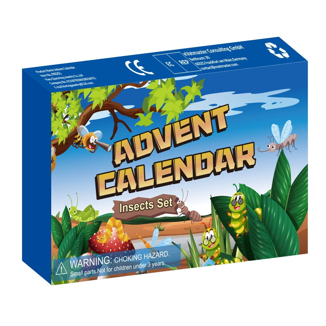 Insect Toys 24Pcs, Advent Calendar 2024 Kids Christmas Cutdown Calendar ...