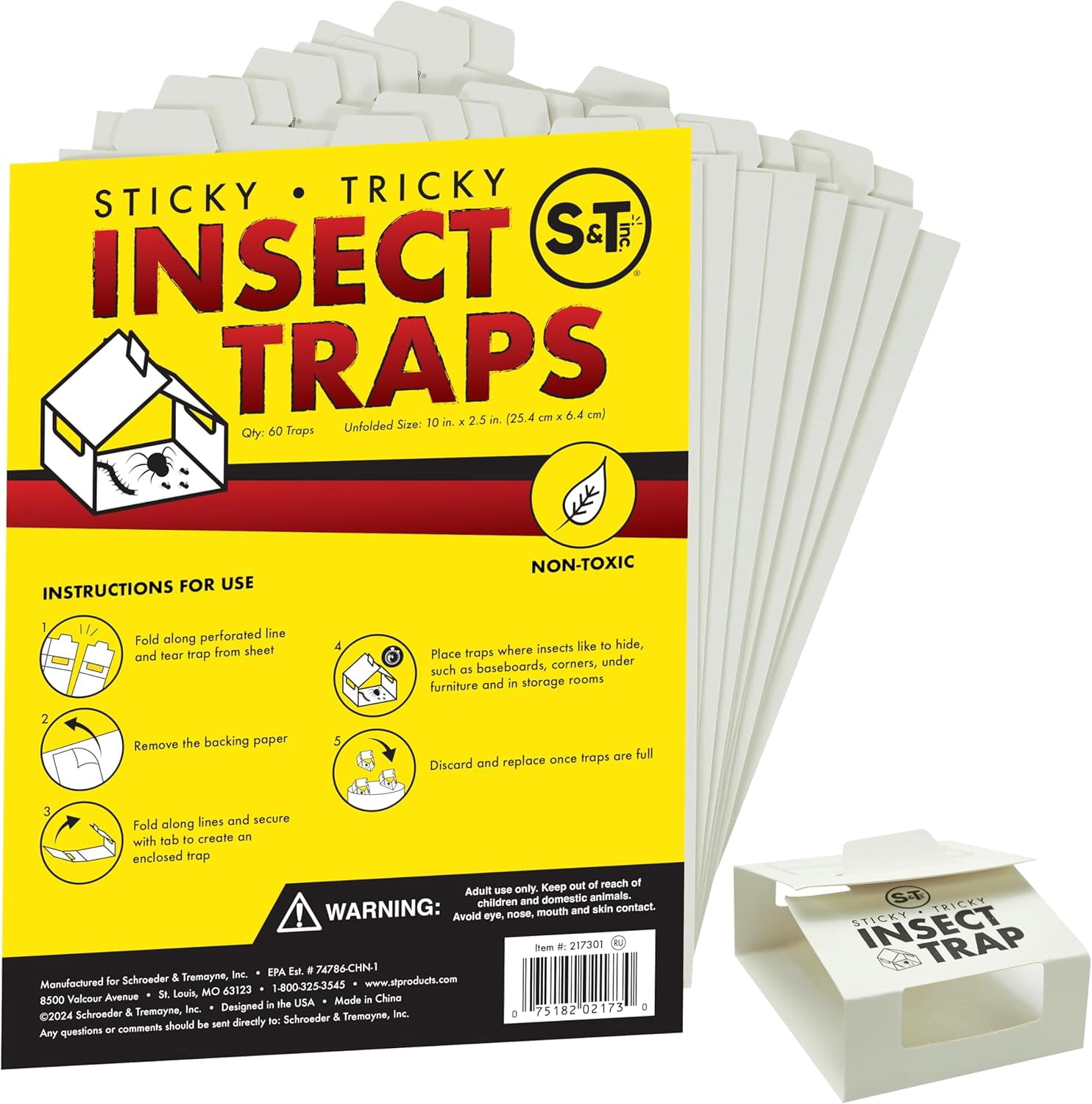 Insect Traps, 30 Count, Glue Traps for Brown Recluse, Hobo Spiders ...