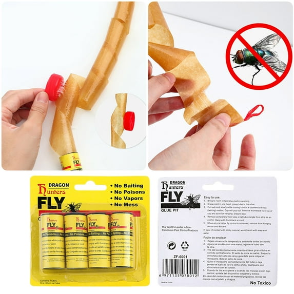 Insect Traps Nailless Sticky Fly Coil Double Sticky Fly Coil Paper ...